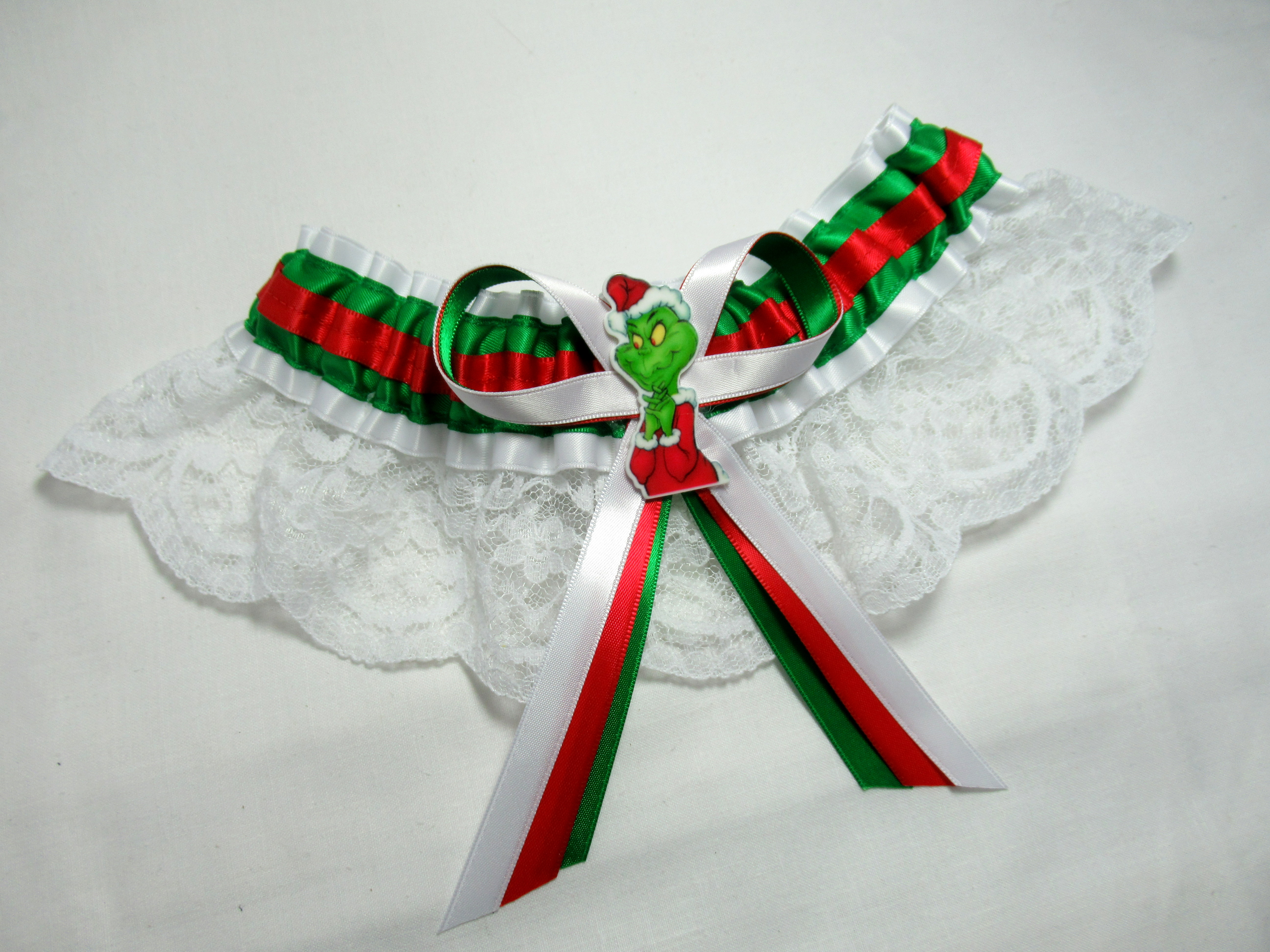 Dr Seuss The Grinch Lace Bridal Wedding Garter - GracefulGarters