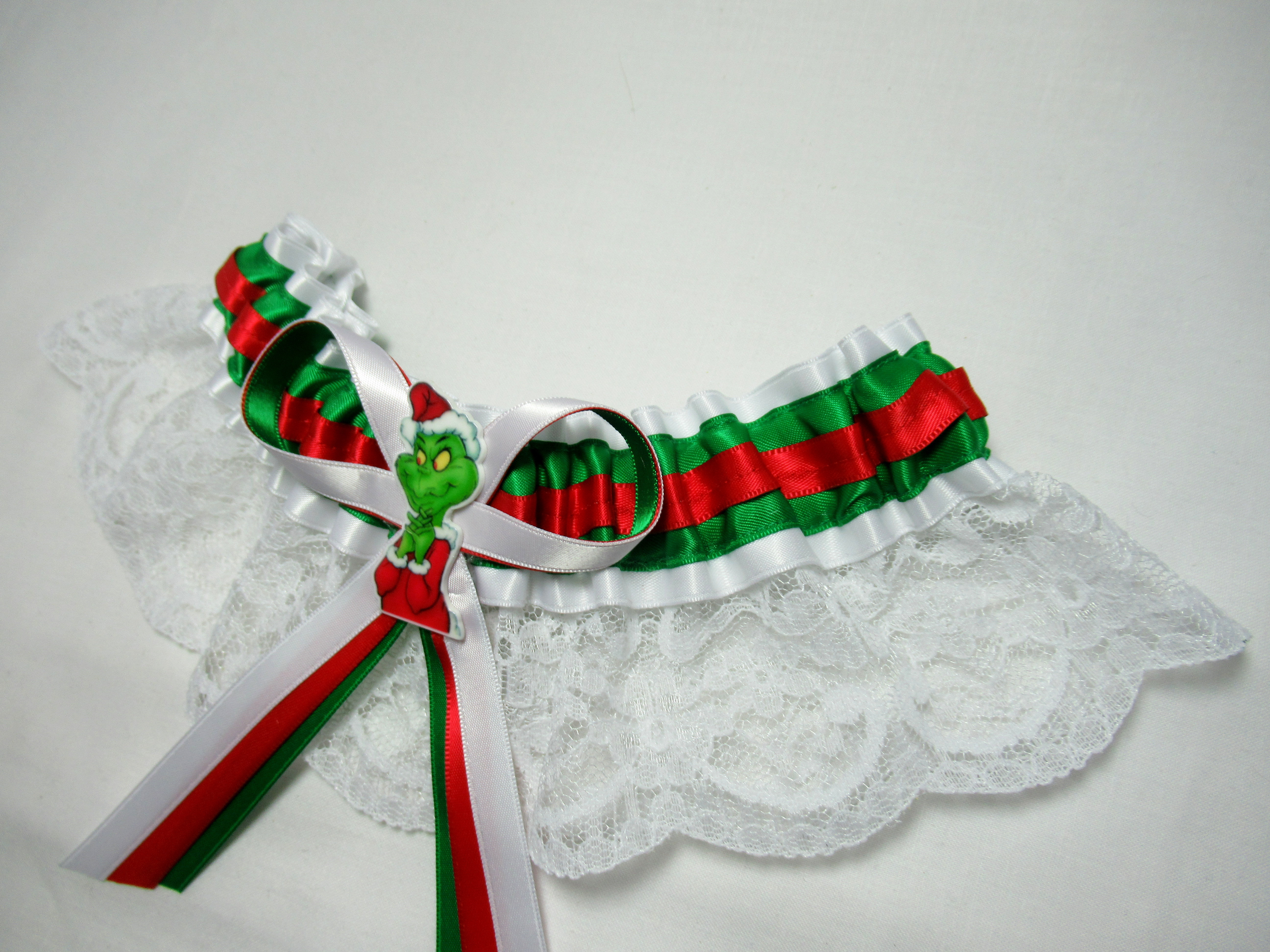 Dr Seuss The Grinch Lace Bridal Wedding Garter - GracefulGarters