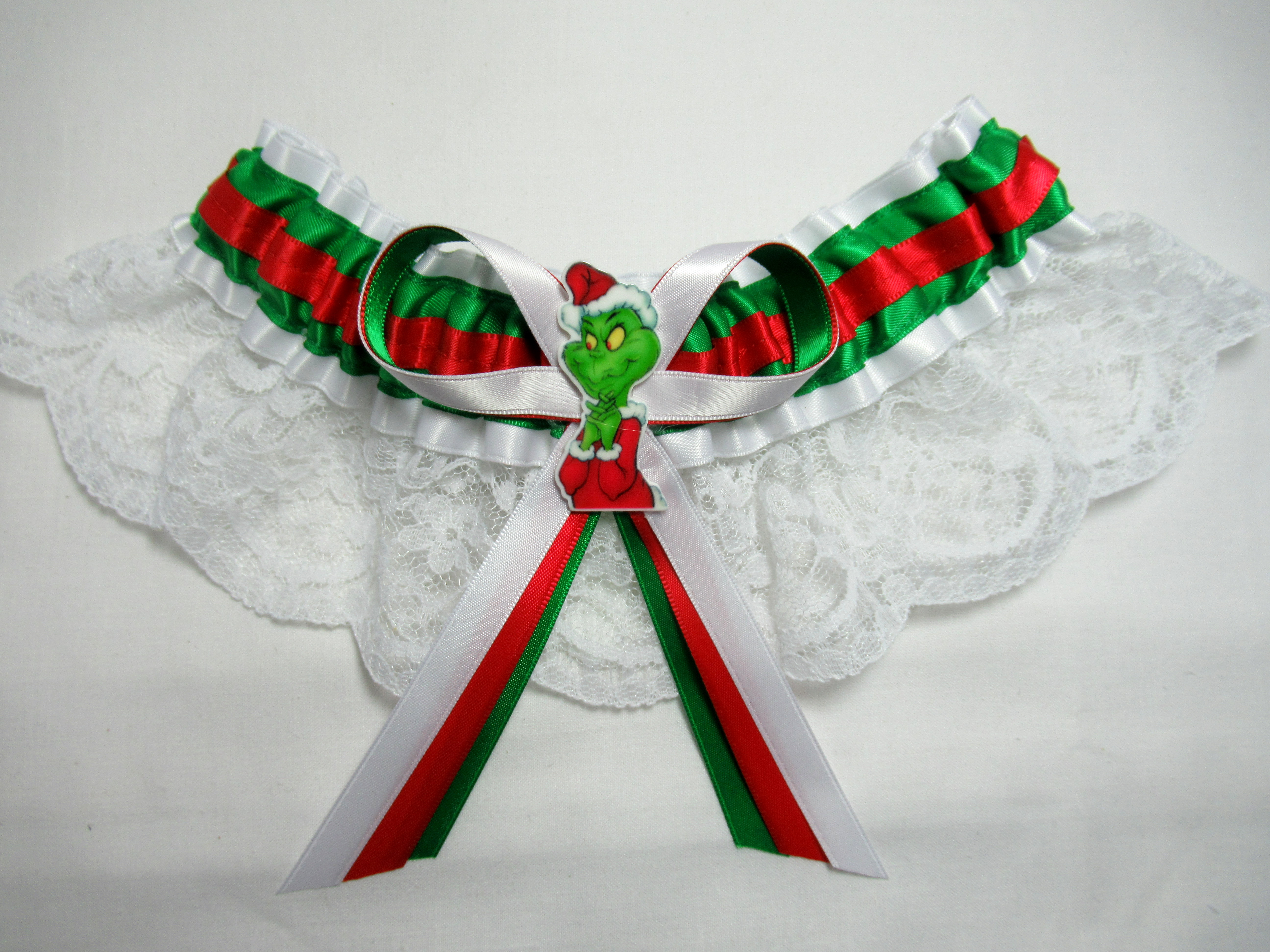 Dr Seuss The Grinch Lace Bridal Wedding Garter - GracefulGarters