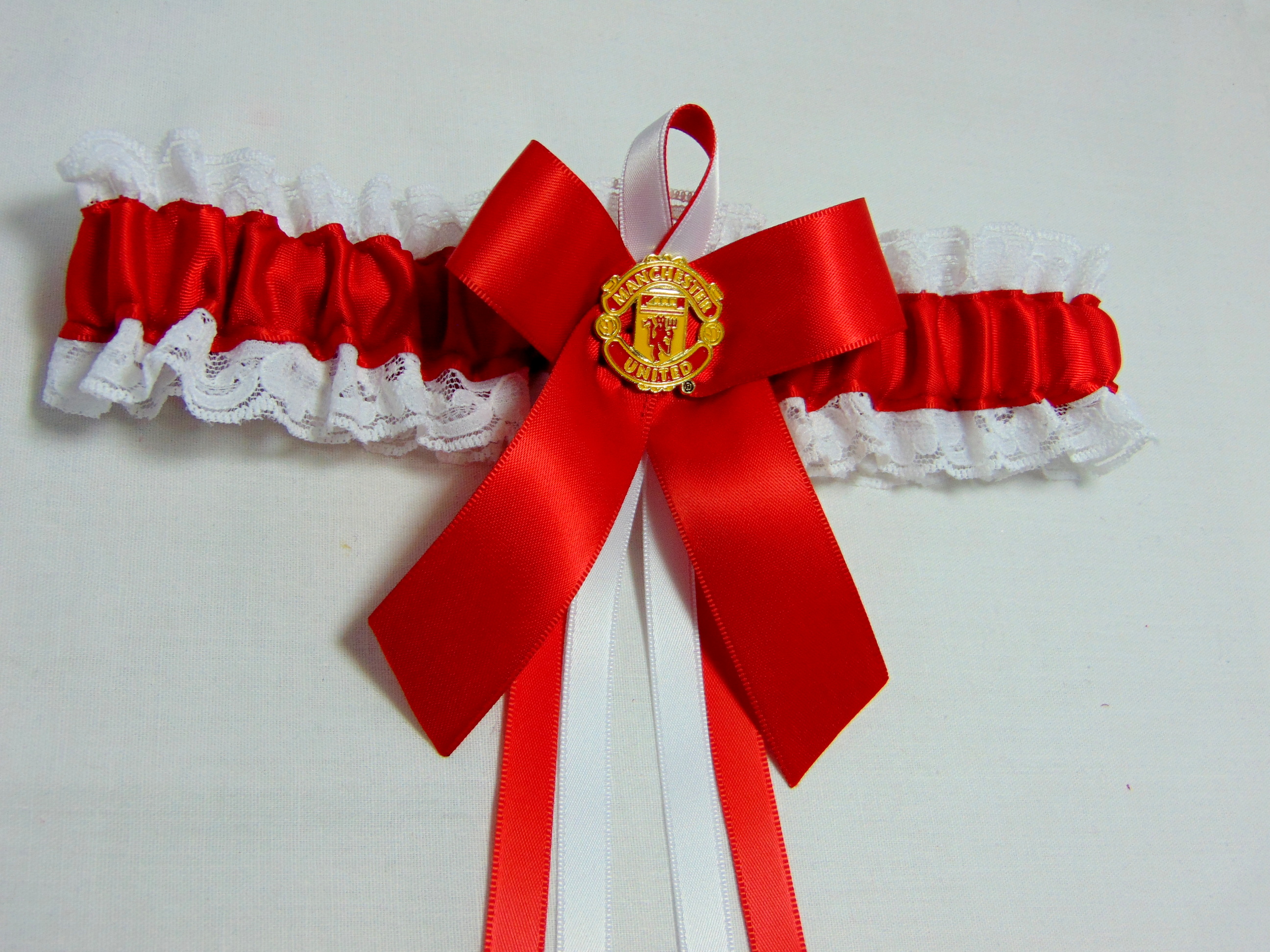 Manchester United Lace Football Bridal Wedding Garter - GracefulGarters