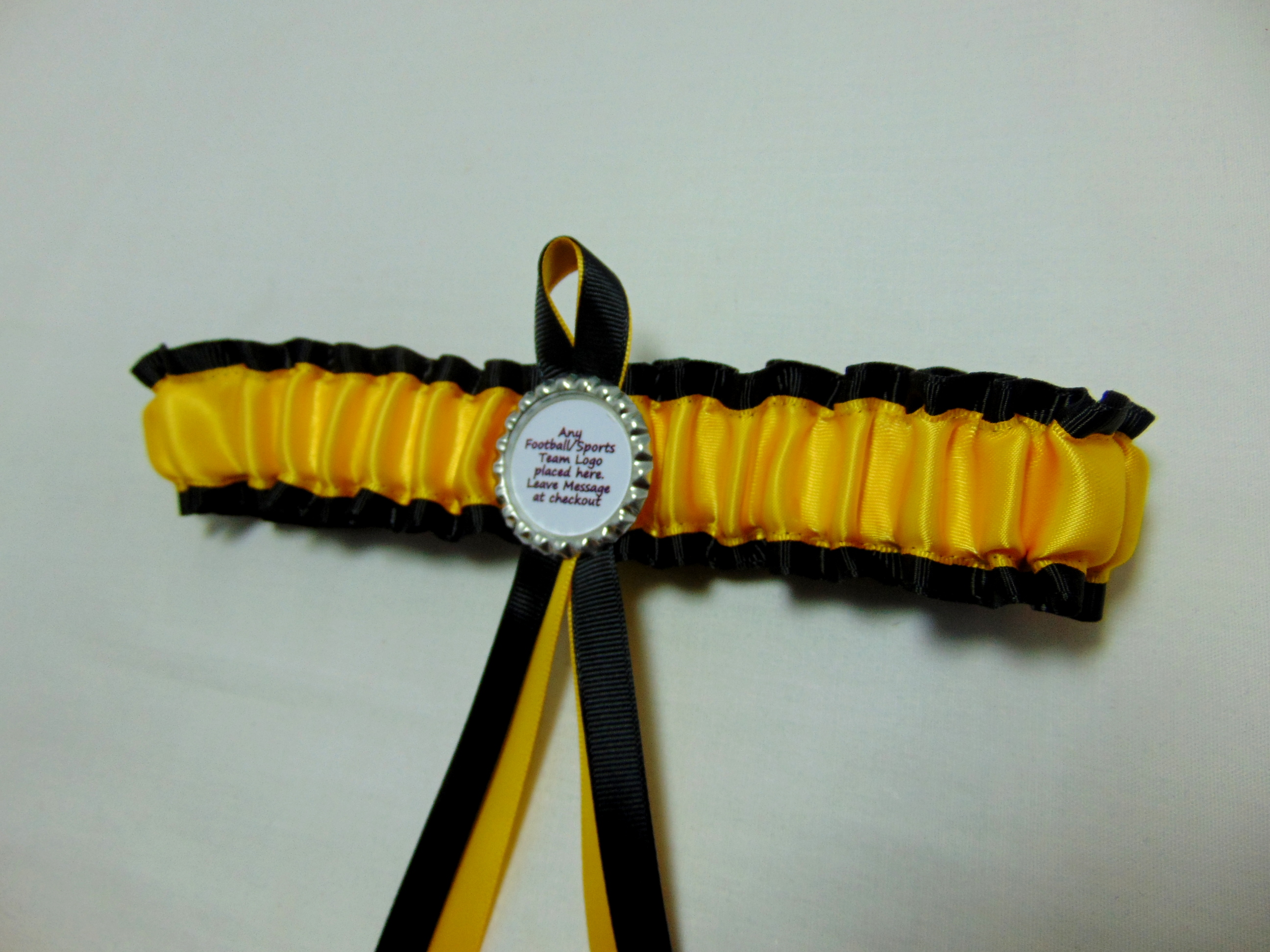Yellow And Black Football Team Sports Bridal Wedding Garter ...