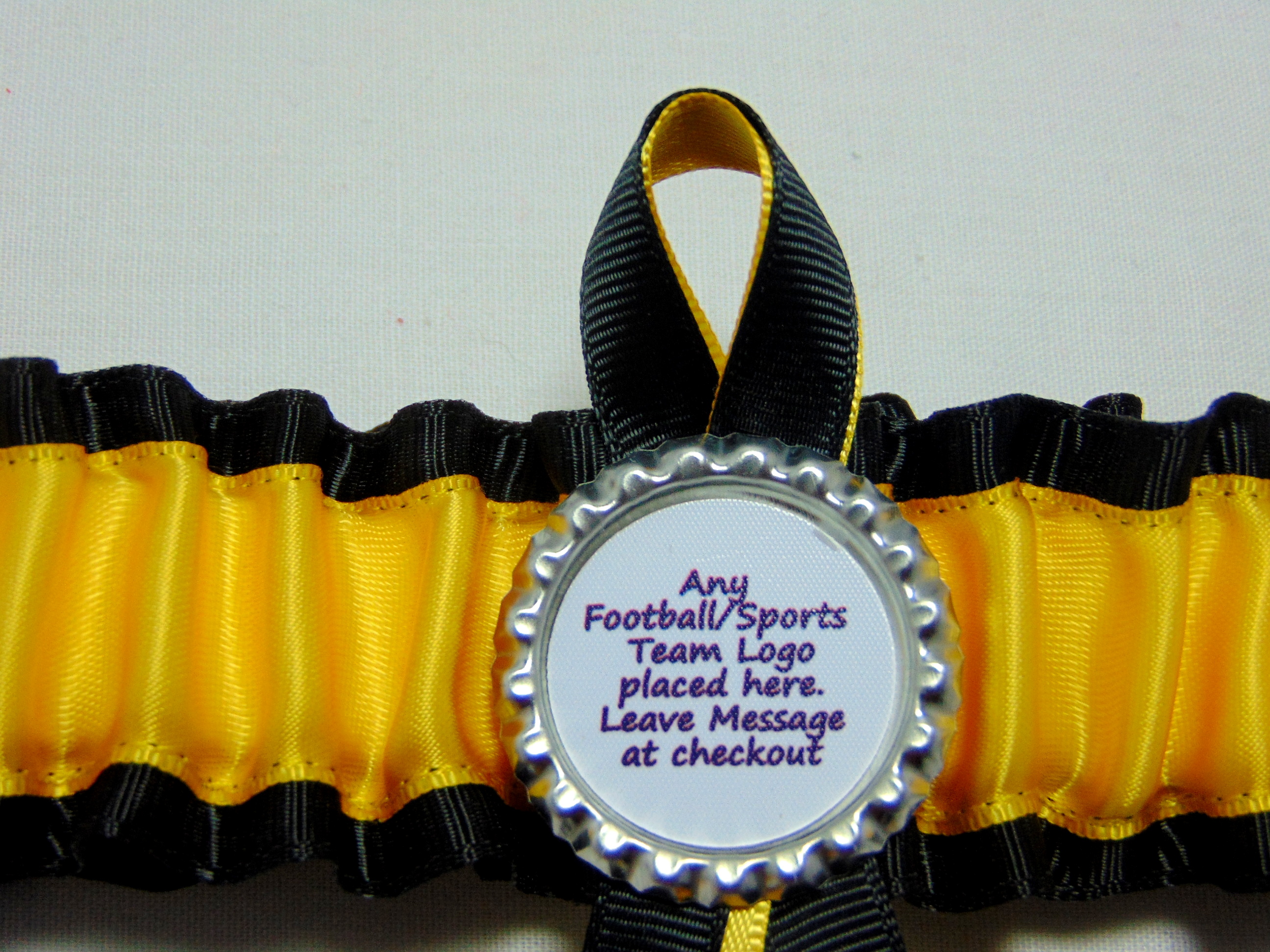 Yellow And Black Football Team Sports Bridal Wedding Garter ...