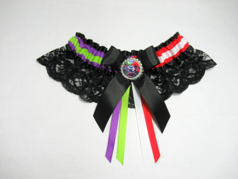 Harley Quinn And Joker Half n Half Lace Bridal Wedding Garter/ Set ...