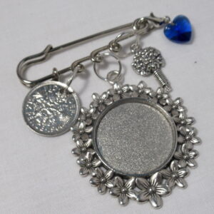 Photo Charm Bridal Pin Something old Something New Borrowed Blue Pin ...