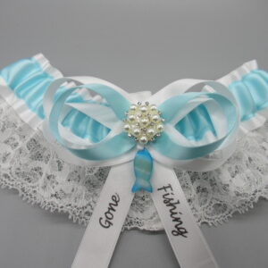 Gone Fishing Lace Bridal Wedding Garter - GracefulGarters