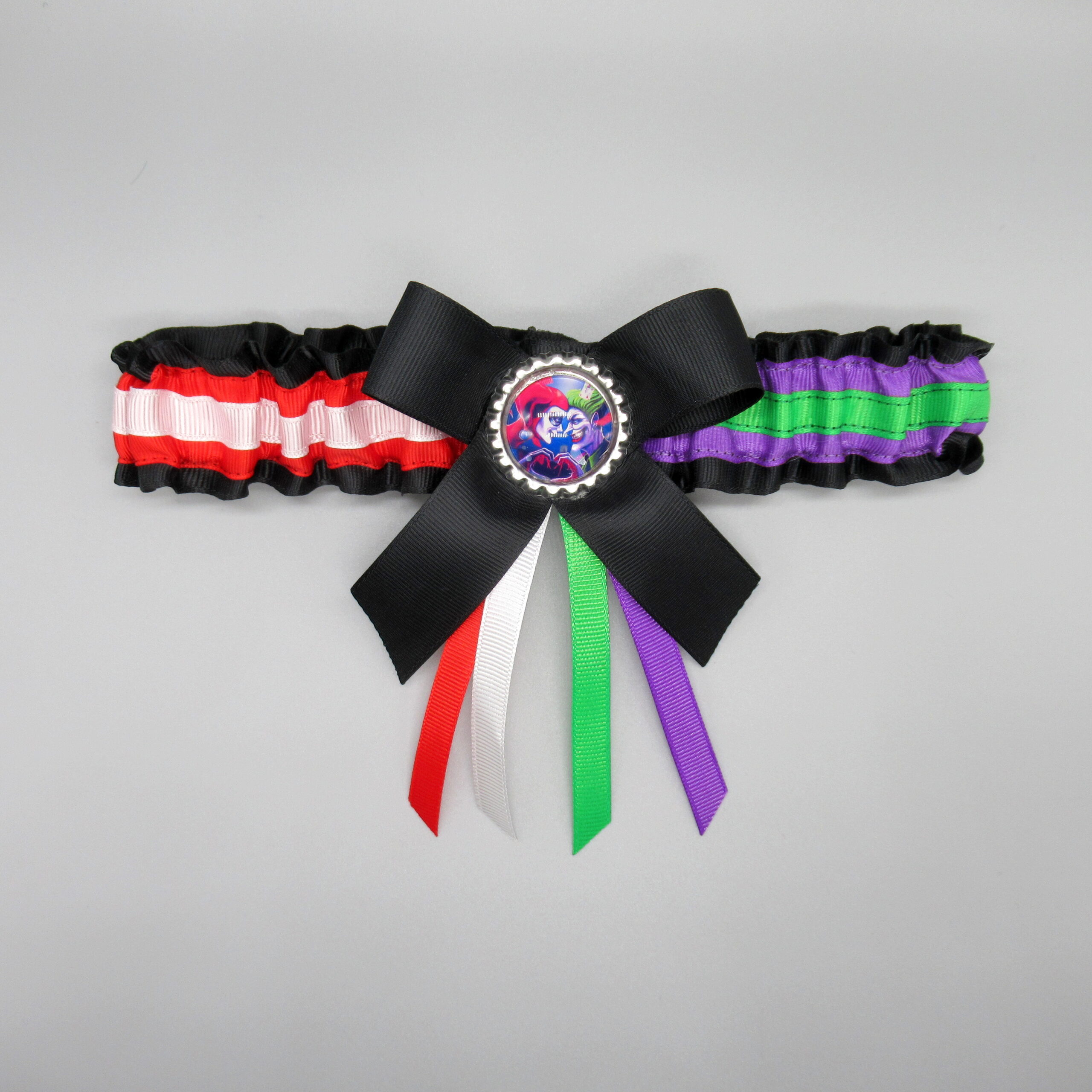 Joker & Harley Quinn Half n Half Themed Lace Bridal Wedding Garter/ Set ...