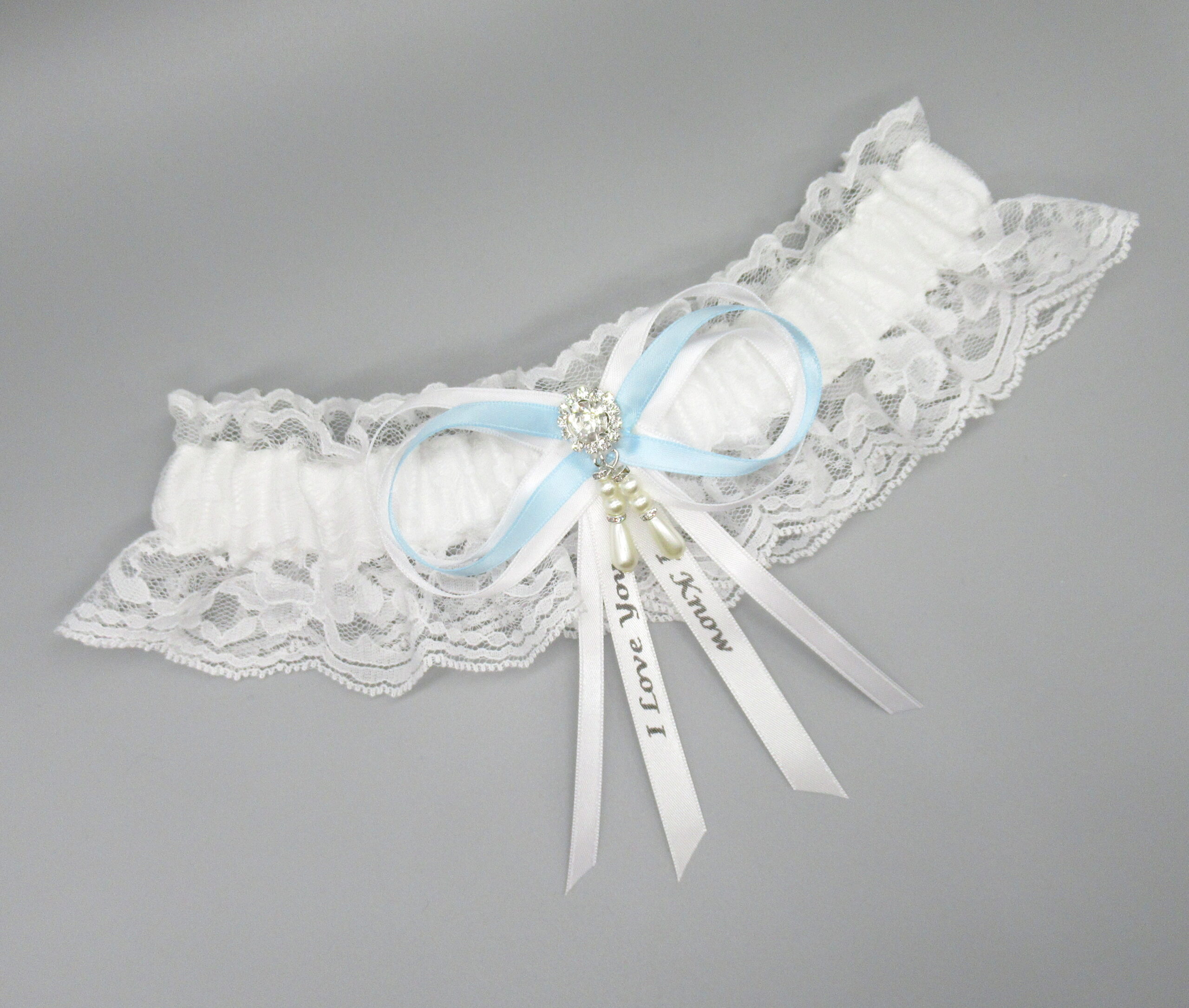 Personalised Lace wedding garter. Name & Date or Words Garter. Any ...
