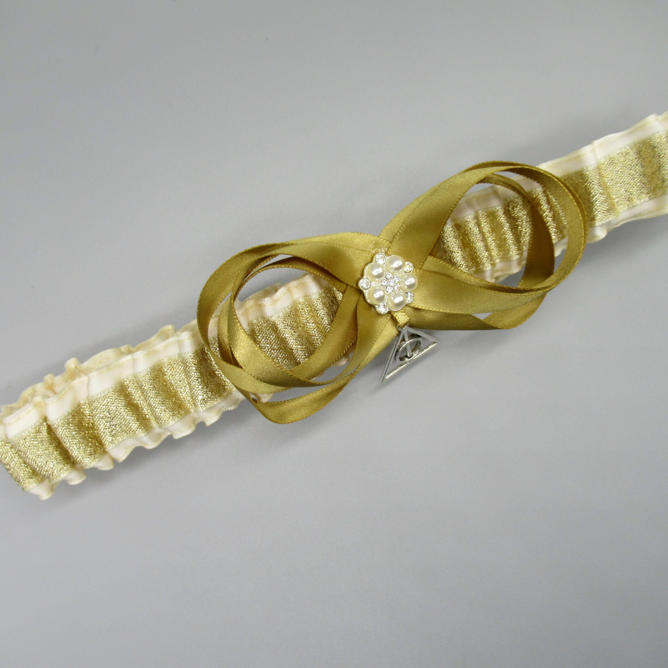 Harry Potter Deathly Hallows Golden Themed Lace Wedding Garter Or Set ...