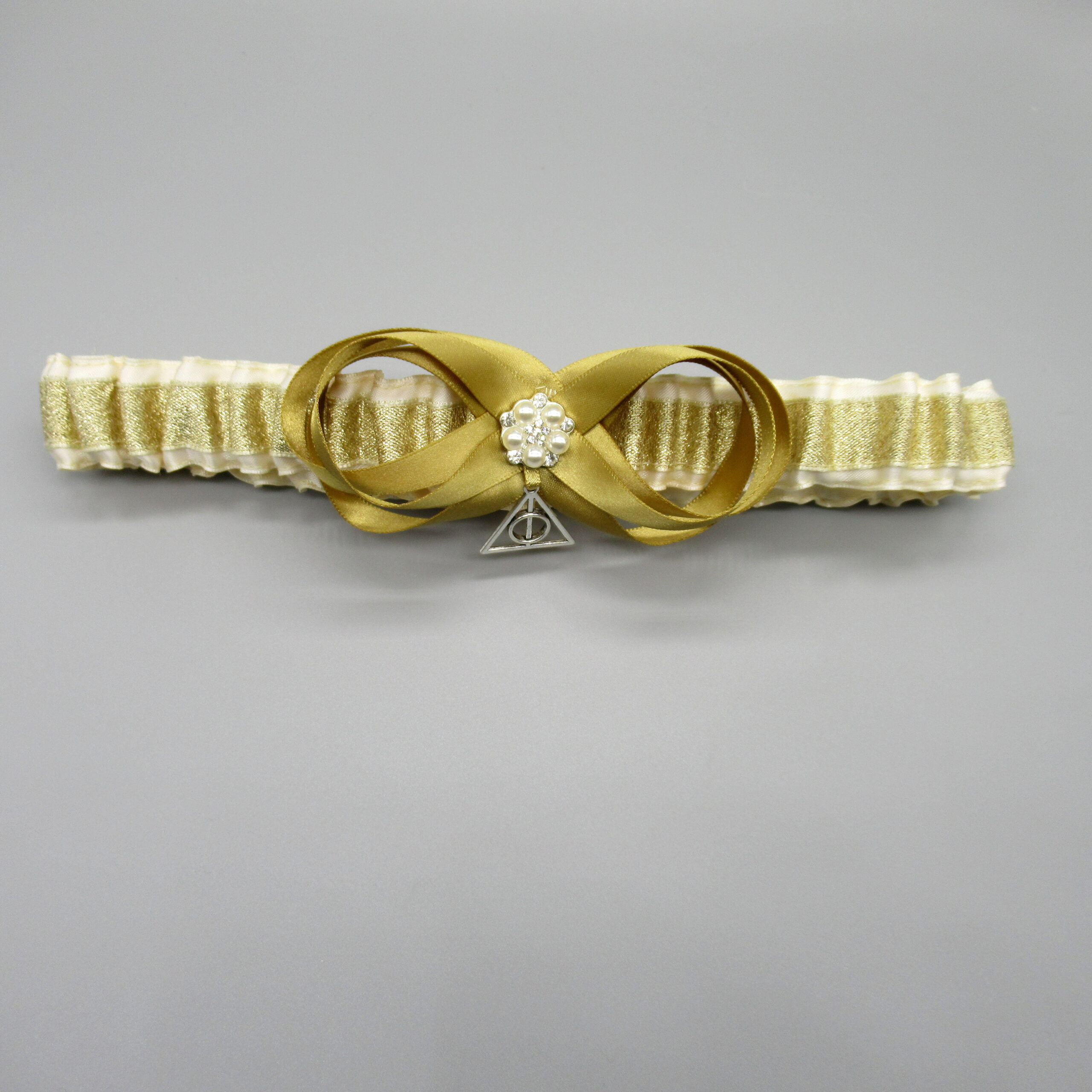Harry Potter Deathly Hallows Golden Themed Lace Wedding Garter Or Set ...