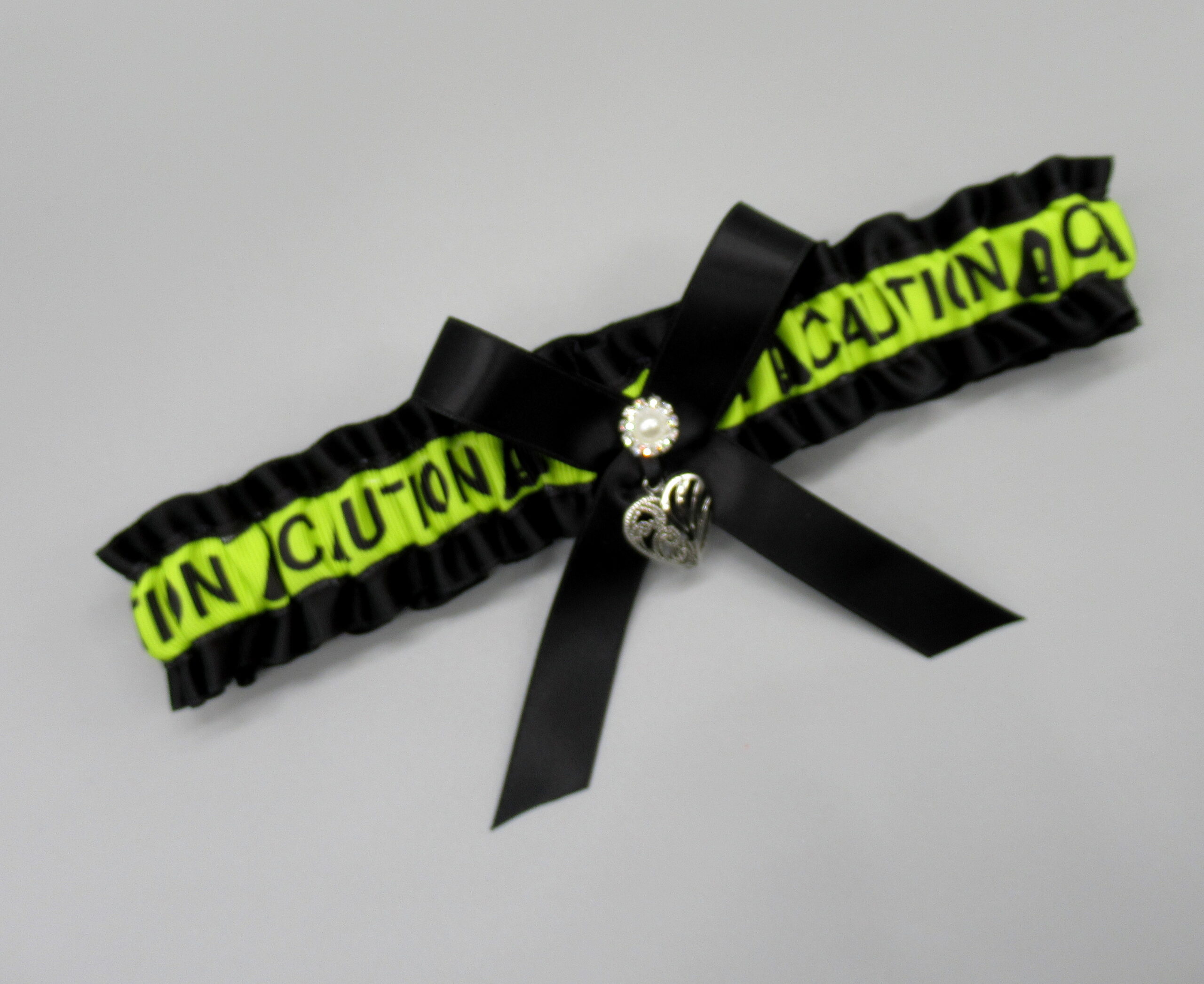 Caution Themed Hen Night Bridesmaids Bridal Wedding Garter ...