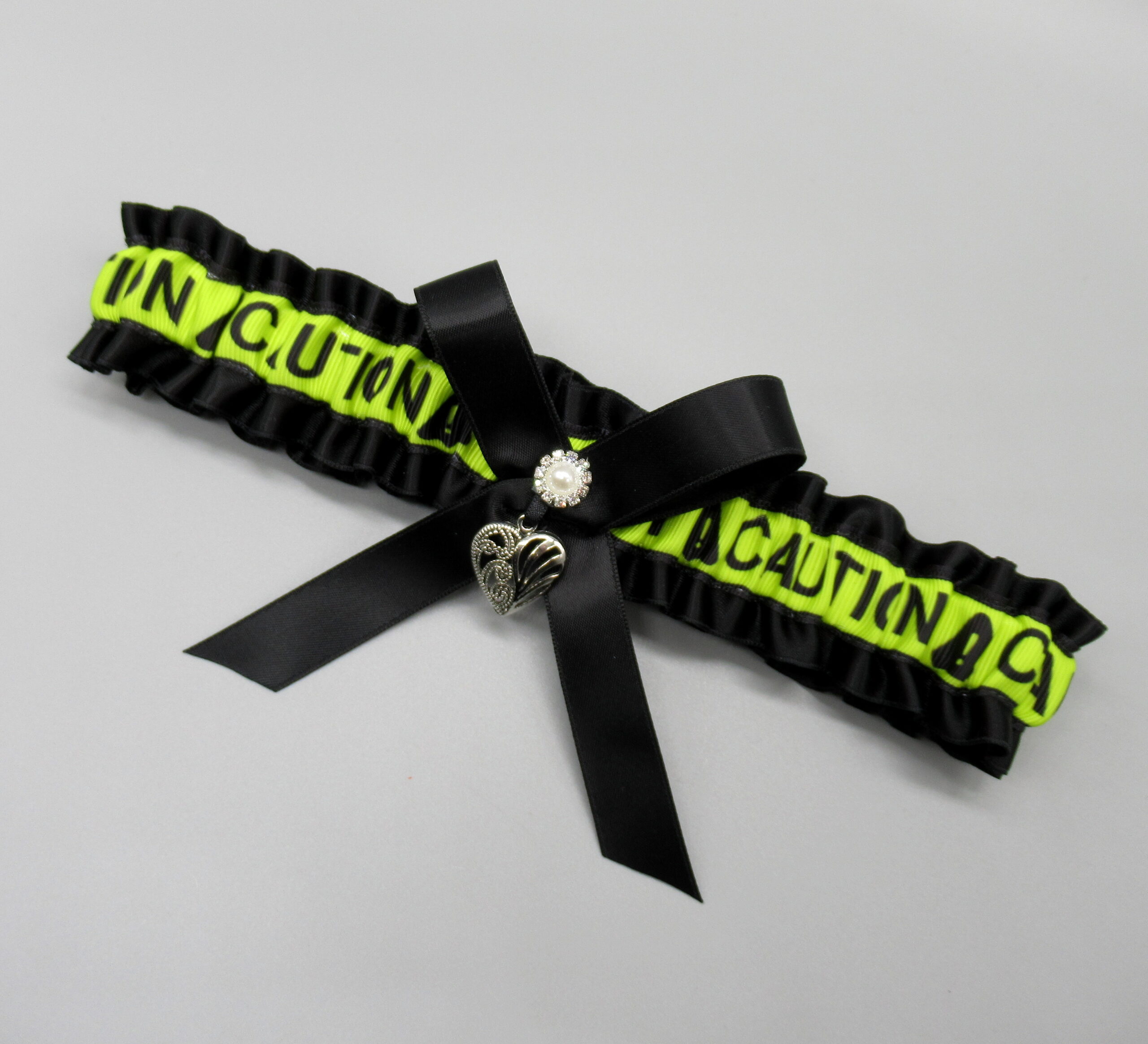 Caution Themed Hen Night Bridesmaids Bridal Wedding Garter ...
