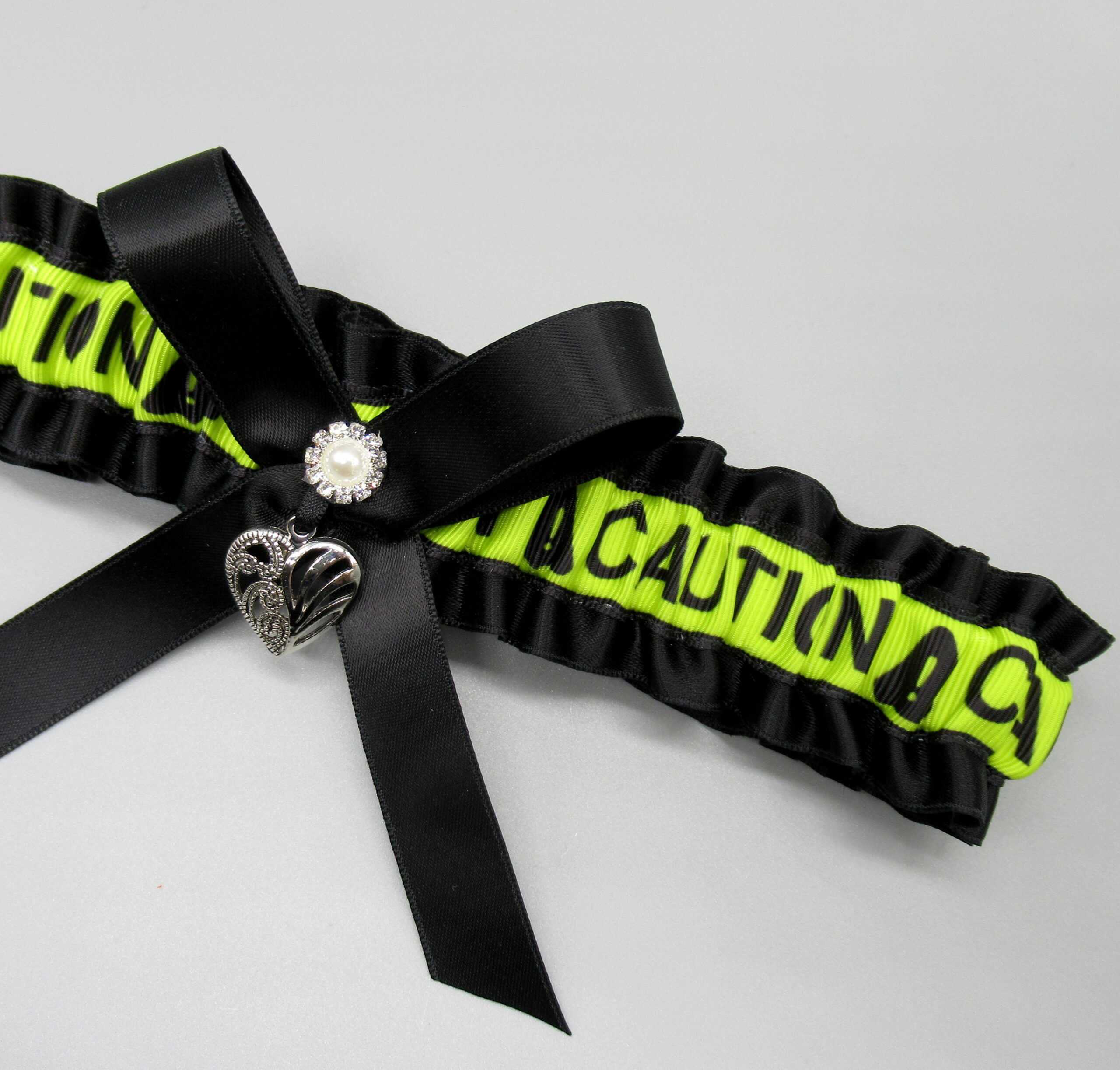 Caution Themed Hen Night Bridesmaids Bridal Wedding Garter ...